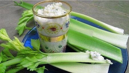 Celery with Chunky Blue Cheese Dressing | Snack Recipes |… | PBS Food