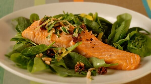 Recipe for Roasted Salmon with Lemon Relish | PBS Food