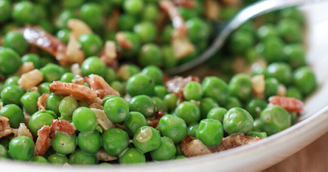 English Peas with Bacon and Crème Fraiche Recipe | PBS Food | PBS Food