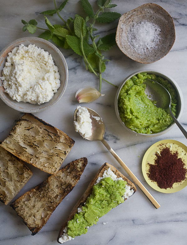 Fava Bean Mash Ricotta Toasts Recipe | Appetizer Recipes |… | PBS Food