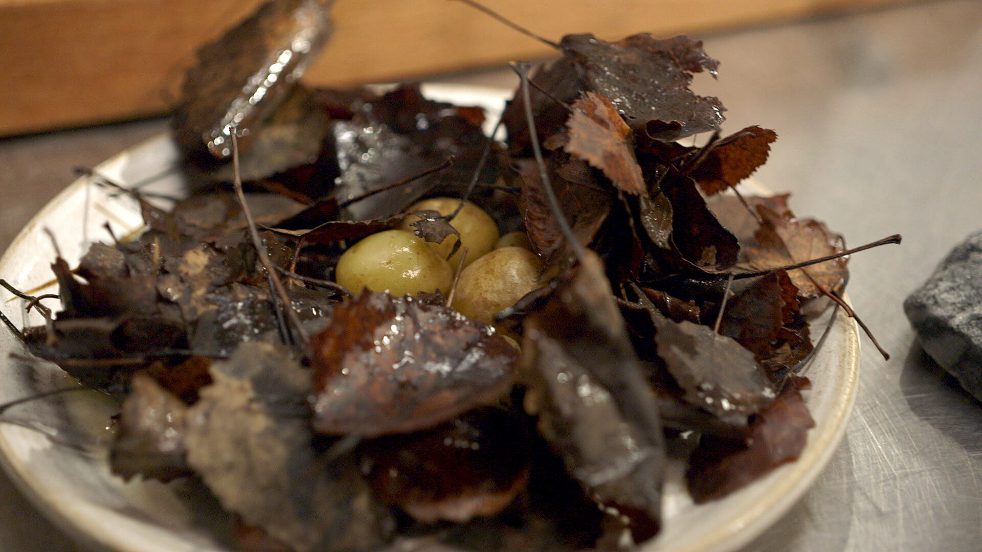 Vegetables Cooked with Autumn Leaves | Recipes | PBS Food | PBS Food