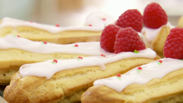 Raspberry Ripple Eclairs Recipe | Desserts Recipes | PBS… | PBS Food