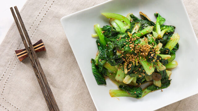 Tatsoi with Oyster Sauce Recipe | Chinese Recipes | PBS… | PBS Food