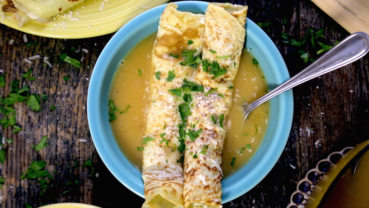 Crepes in Broth (Crespelle in Brodo) | PBS Food