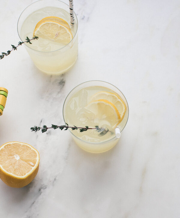 Recipe for Meyer Lemon and Thyme Vodka Spritz | PBS Food