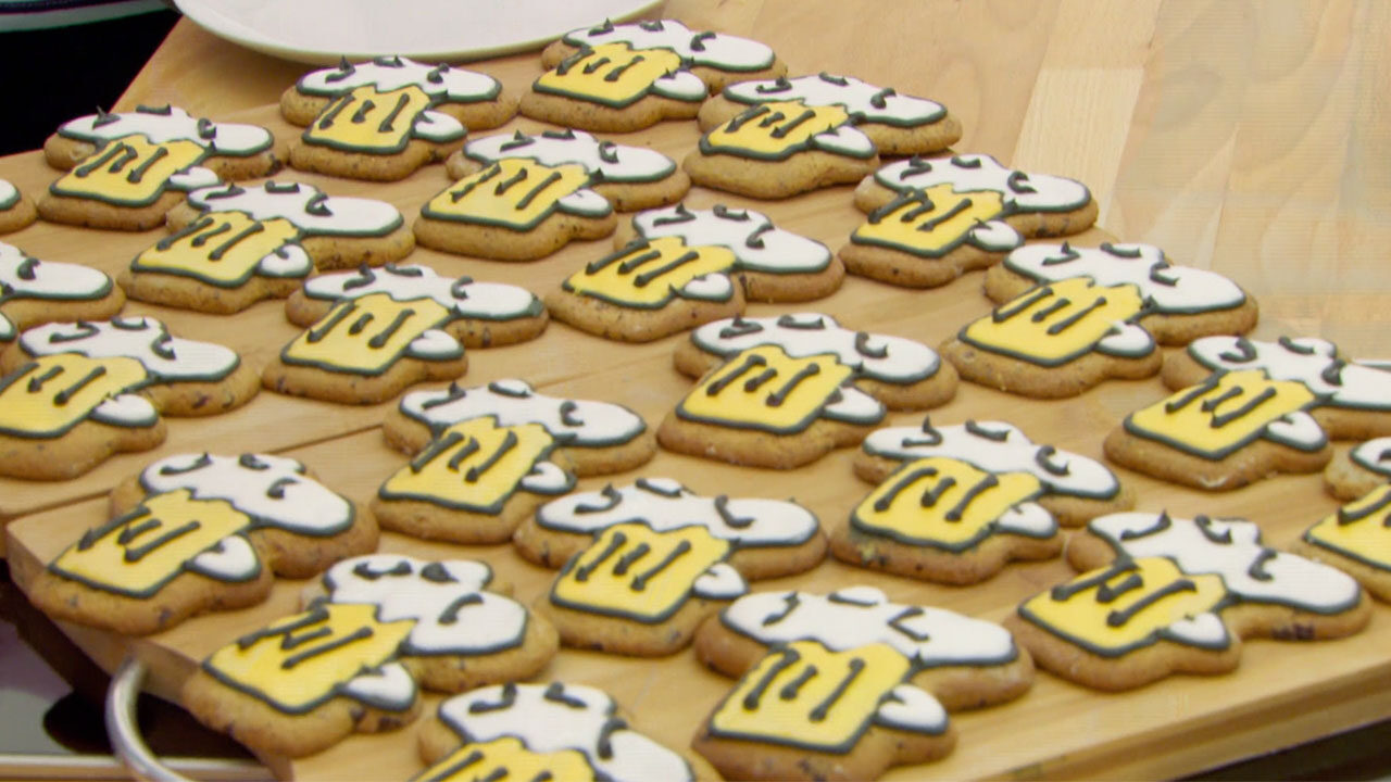 Malt, Chocolate & Orange Iced 'Beer' Biscuits | Great… | PBS Food