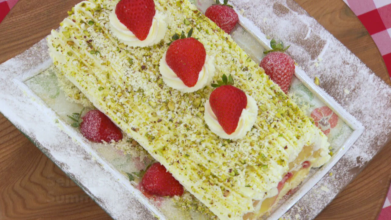 Lemon and Strawberry Roulade | Great British Baking Show |… | PBS Food