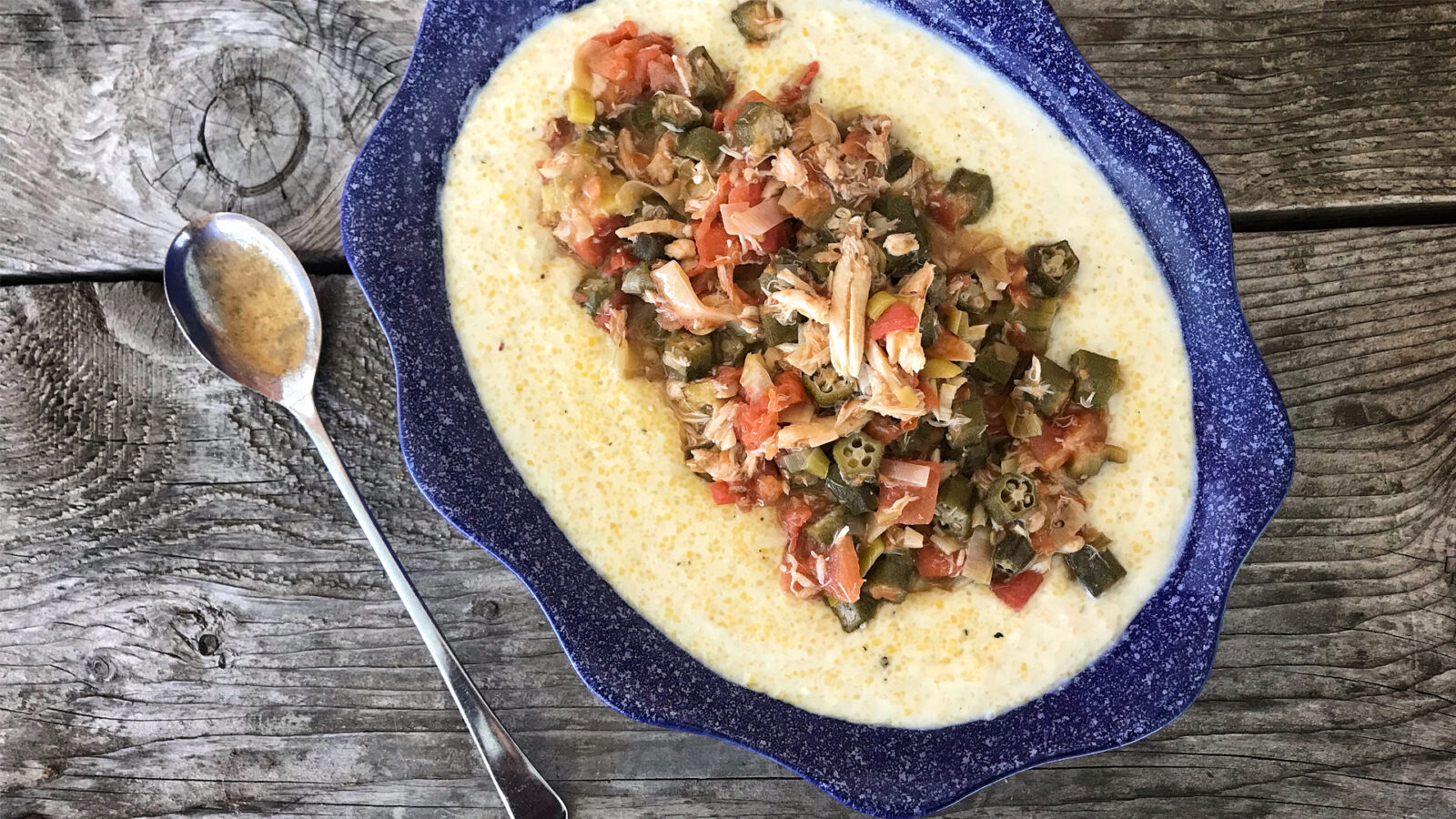 Crab and Tomato Gravy over Grits | PBS Food