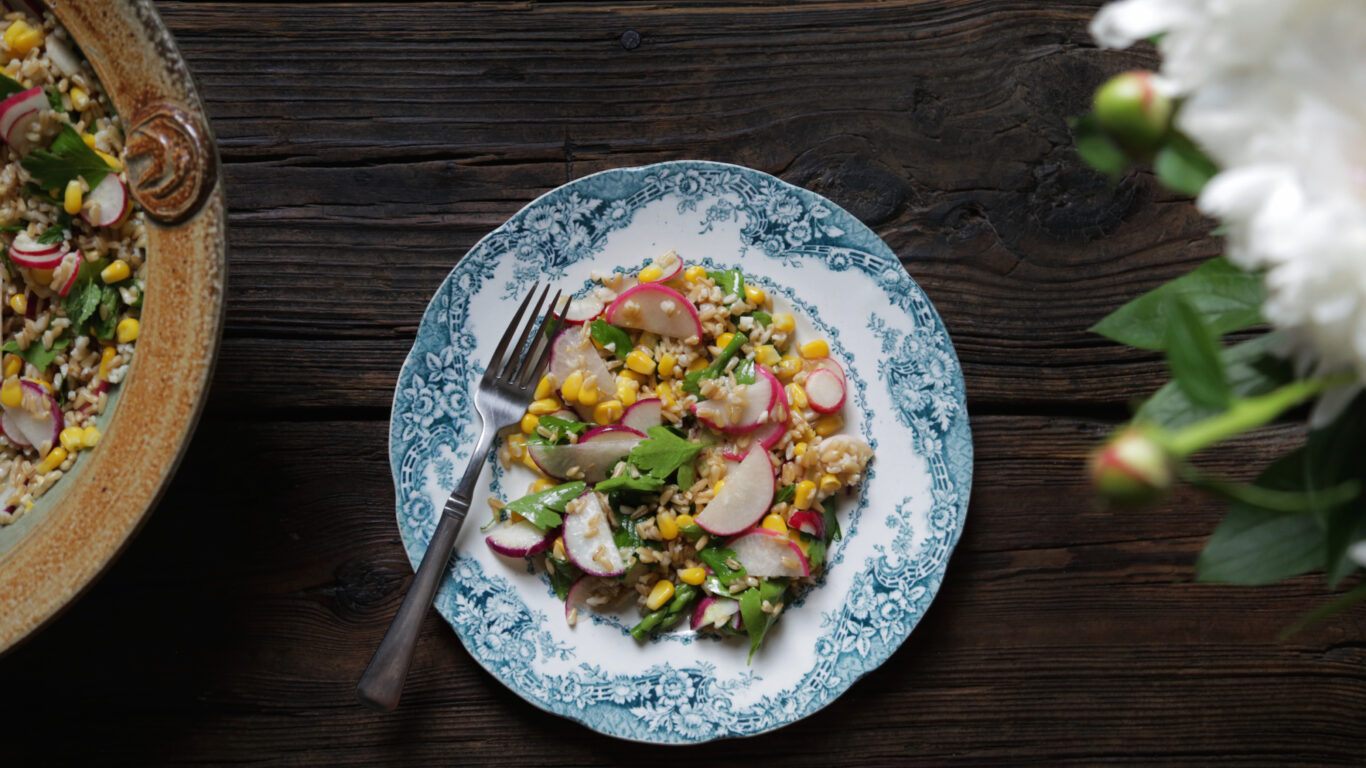 Recipe for Radish and Oat Berry Summer Salad | PBS Food
