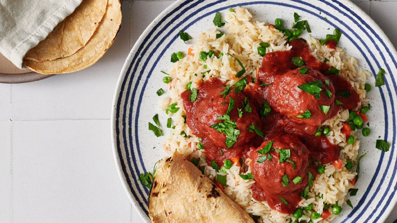 Albondigas in Chipotle Sauce with White Mexican Rice | PBS Food