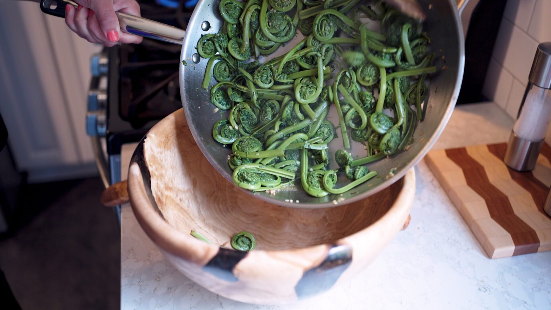 Lisa and Andrea’s Sautéed Fiddleheads | PBS Food