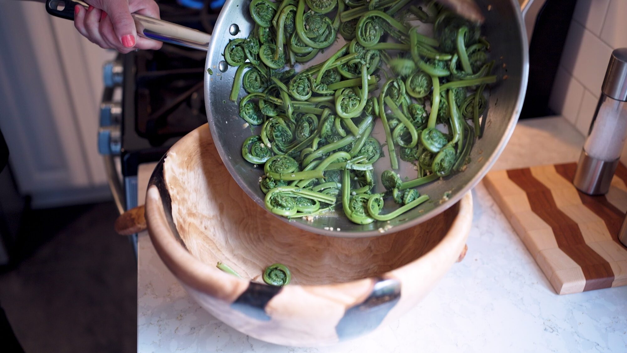 Lisa and Andrea’s Sautéed Fiddleheads | PBS Food
