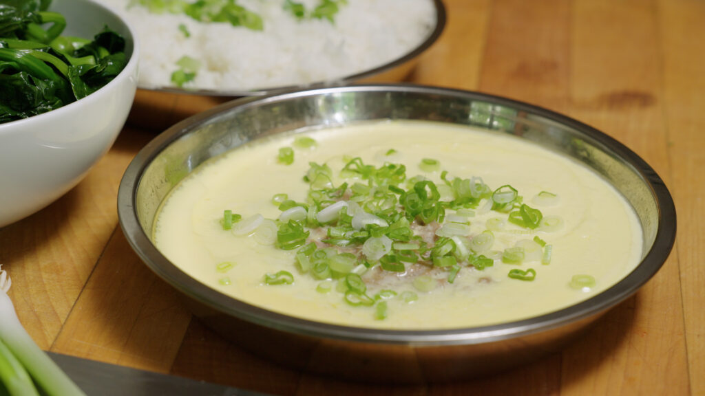 Chinese Steamed Eggs with Minced Pork | PBS Food