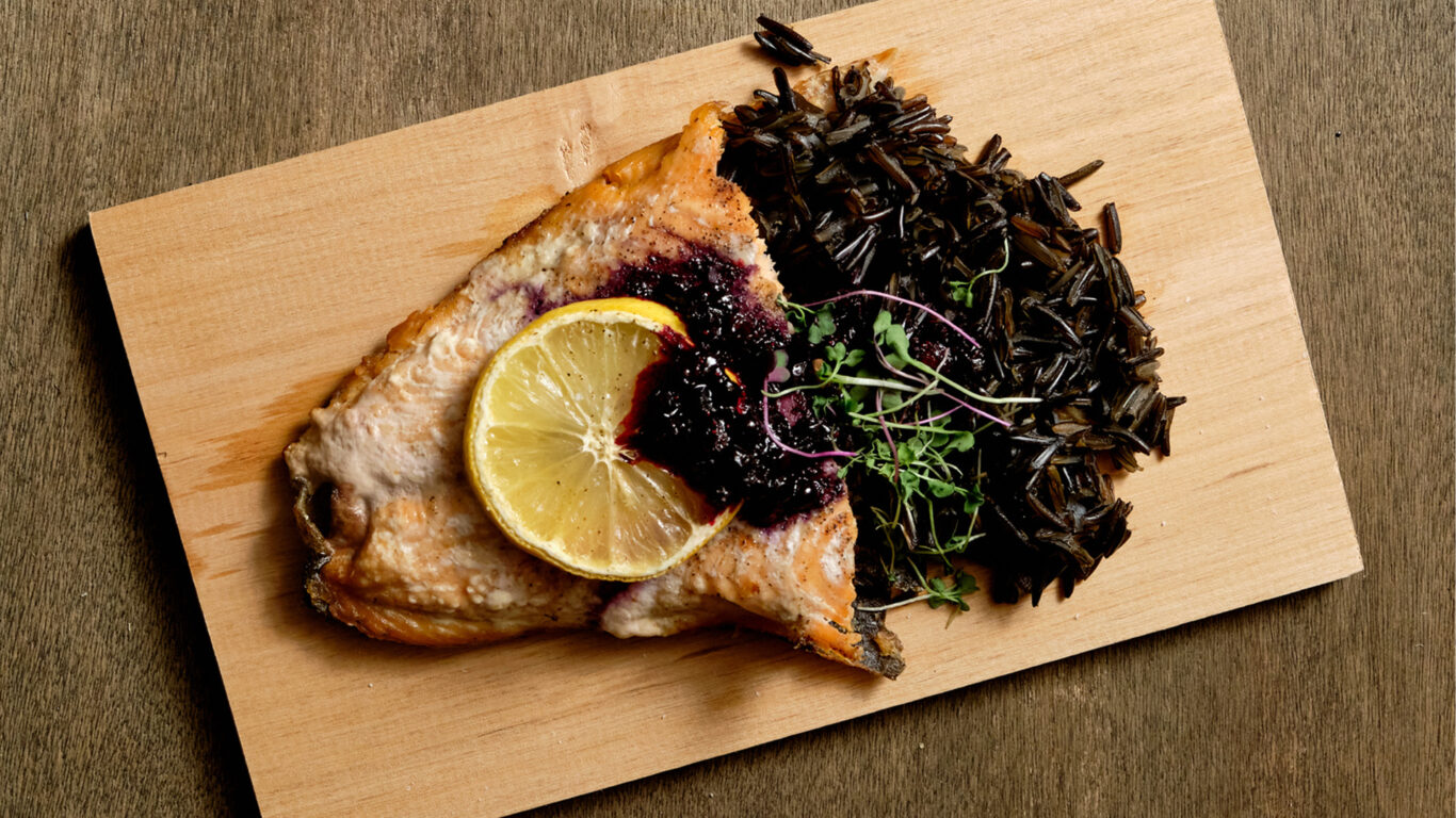 Salish Grilled Salmon with Red Nation Wild Rice and… | PBS Food