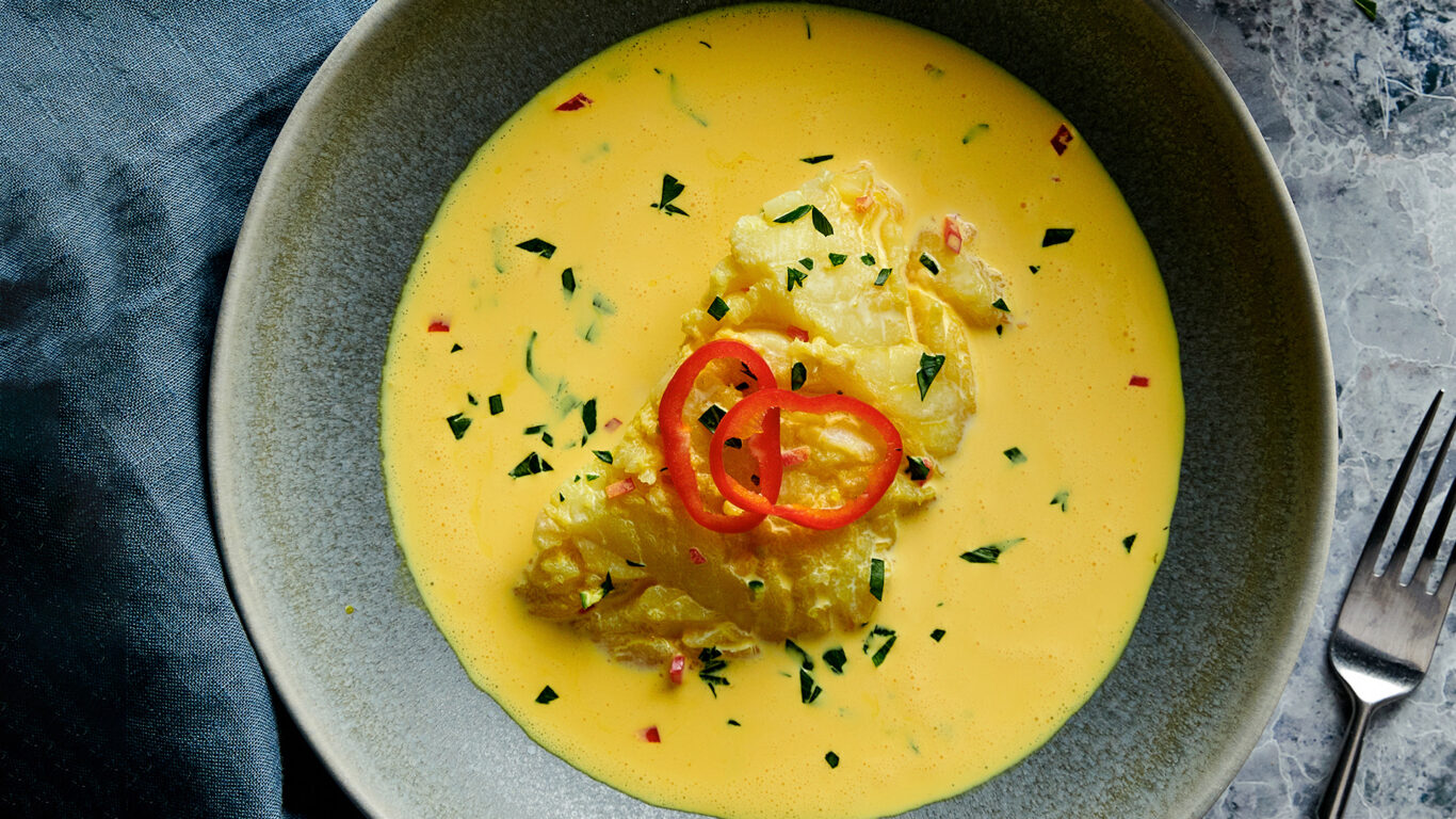 Cod in Saffron Cream Sauce | PBS Food