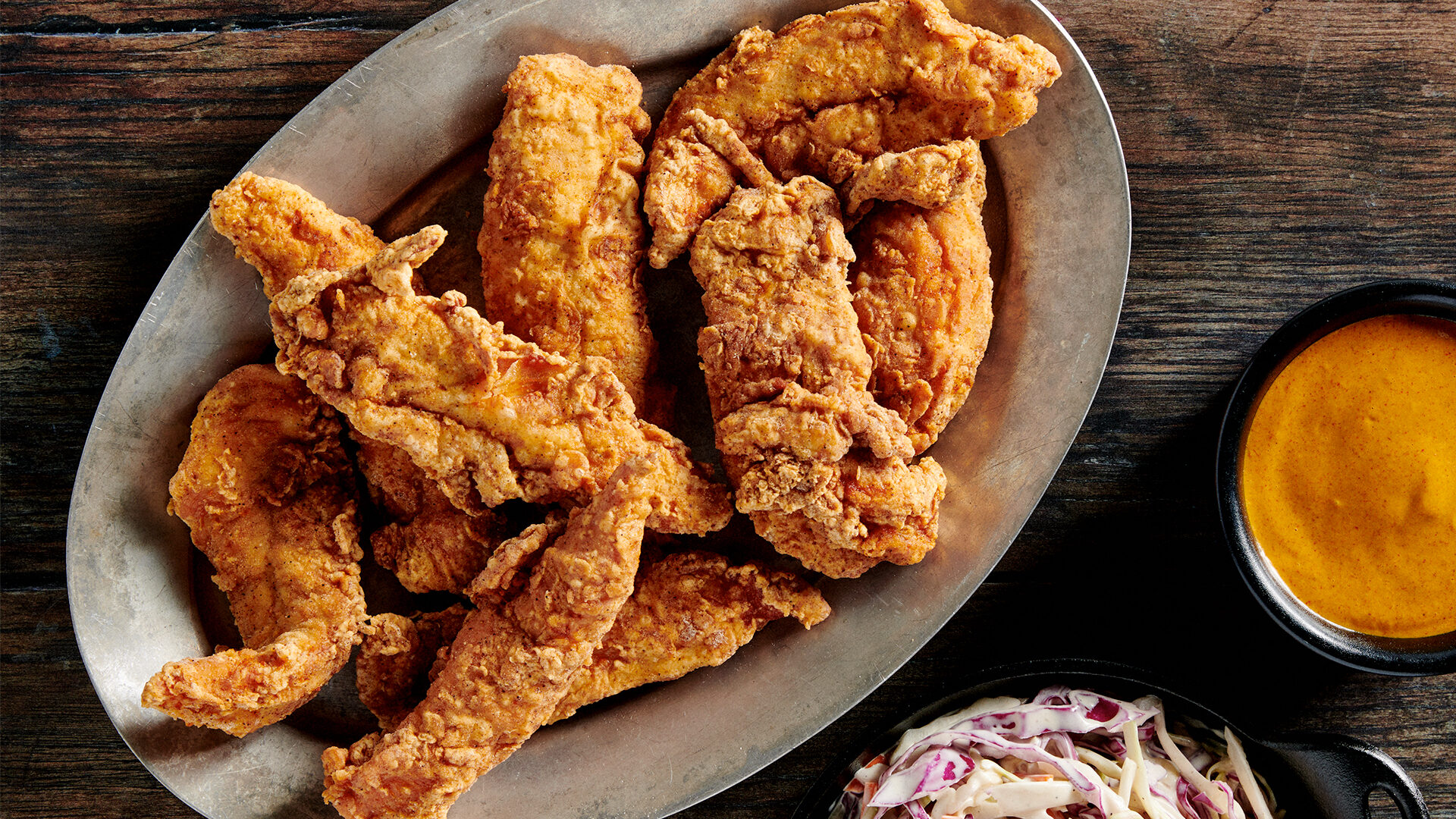 Fried Chicken Tenders with Coleslaw | PBS Food